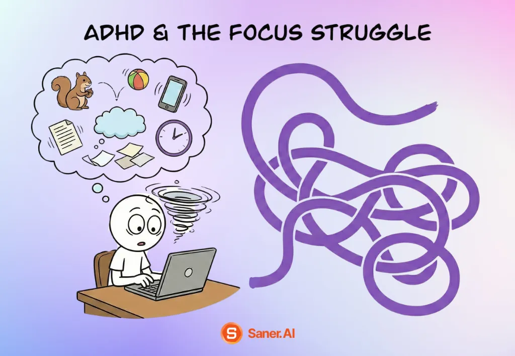 How to focus with ADHD - 8 Practical Tips That Actually Work | Saner.AI